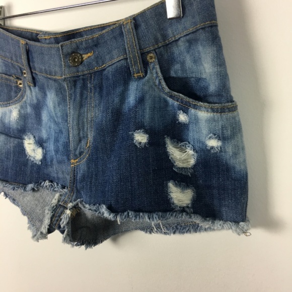 LF | Shorts | Carmar Lf Distressed Bleached Denim Shorts | Poshmark
